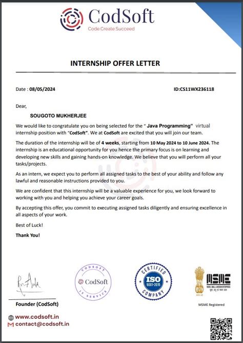 Sougoto Mukherjee On Linkedin Codsoft Internship