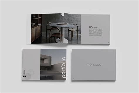 Architecture Portfolio Template A3 Landscape Interior Design Brochure Minimalist Adobe Indesign