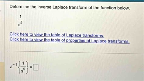 Solved Determine The Inverse Laplace Transform Of The Function Below