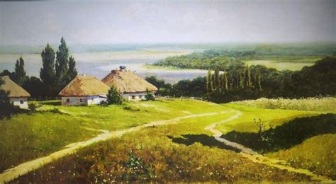 Твір опис картини Володимира Маковського Український пейзаж з хатами
