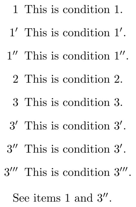 Numbering Adding Primes To Enumerate Item Labels Tex Latex Stack