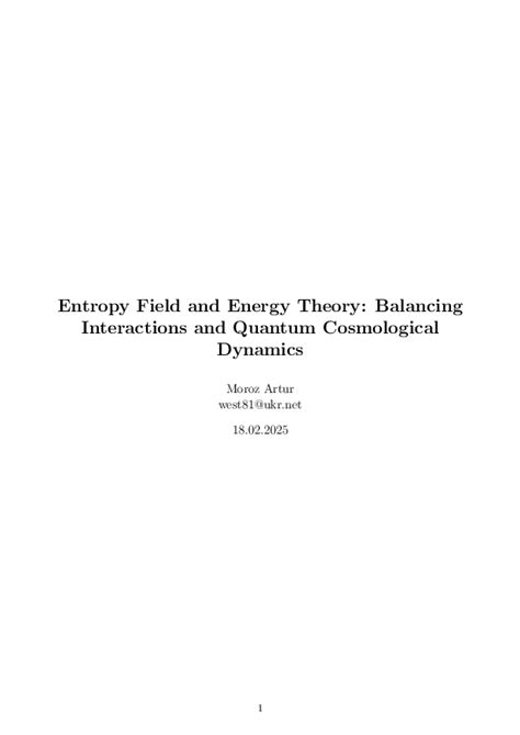 Pdf Towards A Unified Theory Of Physics An Entropic Approach