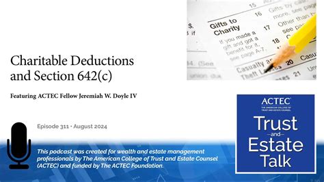 Charitable Deductions And Section 642c