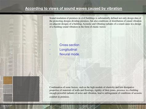 PPT Vibrations And Structure Borne Sound In Civil Engineering Theory And Applications