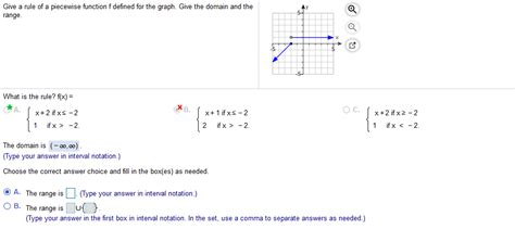 solved give a rule of a piecewise function f defined for the
