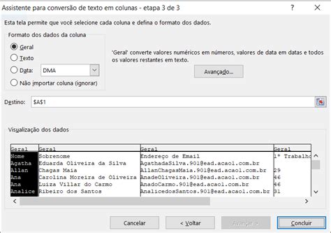 Como converter CSV para Excel Colégio e Curso Ação1