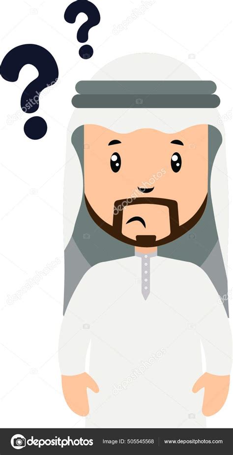 arab question marks illustration vector white background stock vector