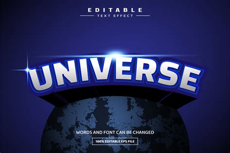Universe 3d Editable Text Effect Graphic By Nicemorning · Creative Fabrica