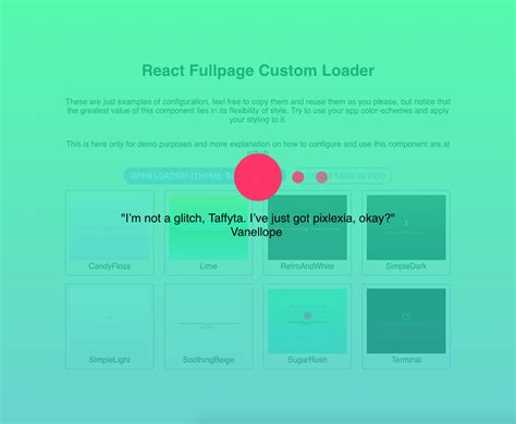 React Fullpage Custom Loader