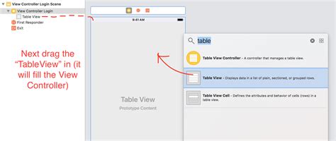 Ios Is It Possible To Create A Non Full Screen UITableView Using Storyboards Stack Overflow