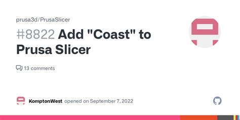 Add Coast To Prusa Slicer · Issue 8822 · Prusa3dprusaslicer · Github