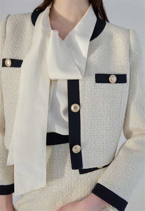 Jk 2807제니 트위드 셋업 크롭 자켓