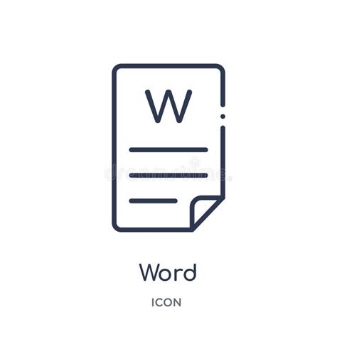 Linear Word Icon From Cursor Outline Collection Thin Line Word Vector