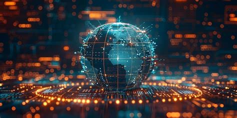 premium photo visualizing the global network digital globe
