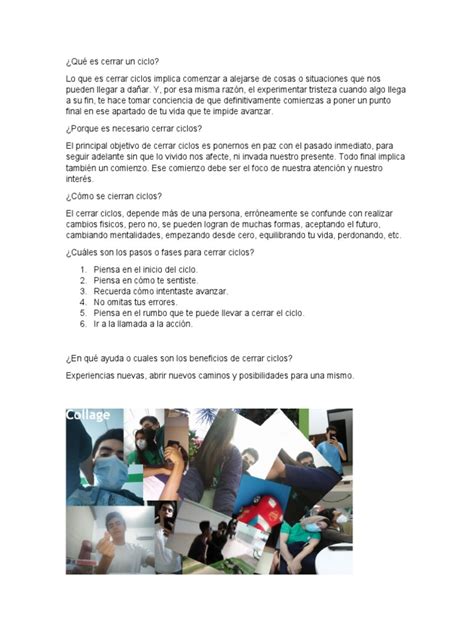 Qué Es Cerrar Un Ciclo Pdf