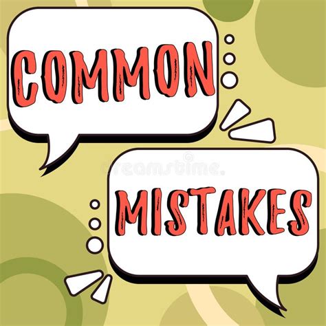 Writing Displaying Text Common Mistakes Concept Meaning Actions That Are Often Used