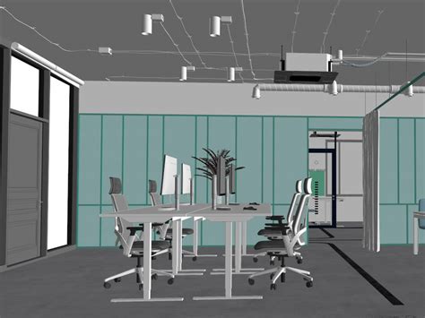 Modern Office Workspace Ideas Sketchup 3d Model Skp File Download Sketchupbox
