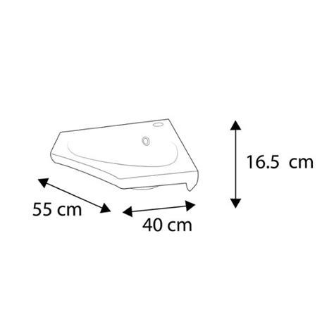 Lavabo Esquinero Empotrable CerÁmica Breno Triangular 16 5 X 40 X 55 Cm