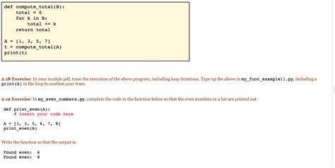 Solved For 218 Exercise Please Provide A Tracing Table For
