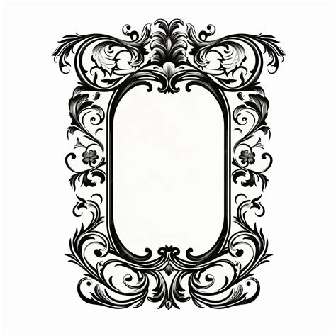 Premium Photo Vintage Frame Design Bold Stencil With Captivating Rococo Style