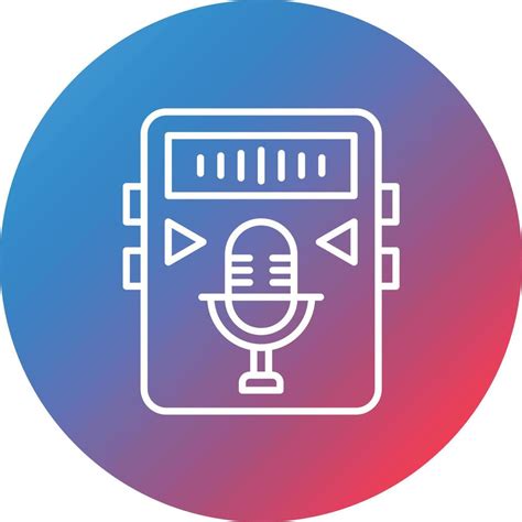 Voice Recorder Line Gradient Circle Background Icon 16860650 Vector Art At Vecteezy