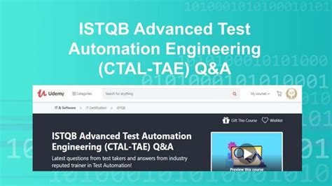 Istqb Advanced Test Automation Engineering Ctal Tae Qanda Pptx