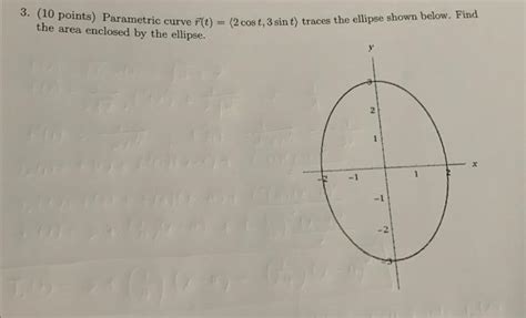 Solved Points Parametric Curve R T Cost Sint Chegg
