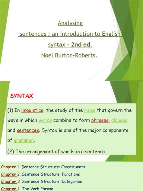 english syntax analysis pdf phrase syntax