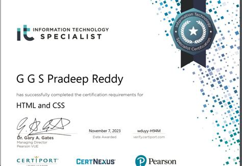 Pradeep Reddy On Linkedin Html Css Webdevelopment Certiportcertified Frontenddevelopment