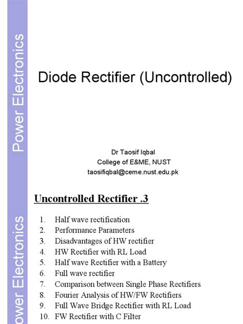 analysis and performance evaluation of single phase half wave and full