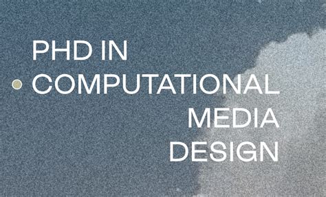 Computational Media Design