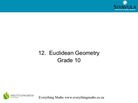 12 Euclidean Geometry