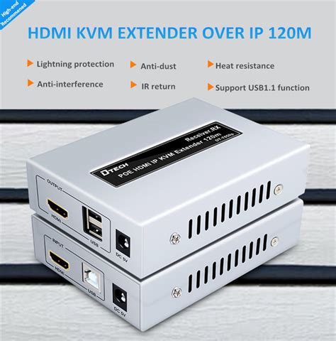 DTECH 120M HDMI KVM EXTENDER OVER IP WITH IR DT 7050 Powercomputers Online Shopping