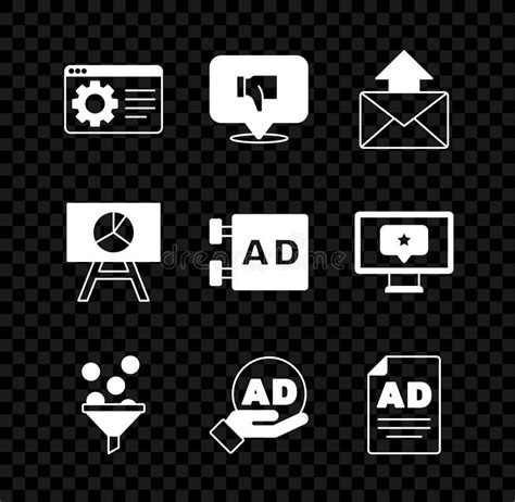 Set Browser Setting Dislike Speech Bubble Mail And E Mail Lead Management Advertising Board