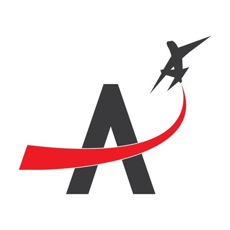 편지 a 항공 여행 로고 디자인 templatevector 프리미엄 벡터