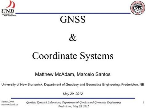 GNSS Coordinate Systems