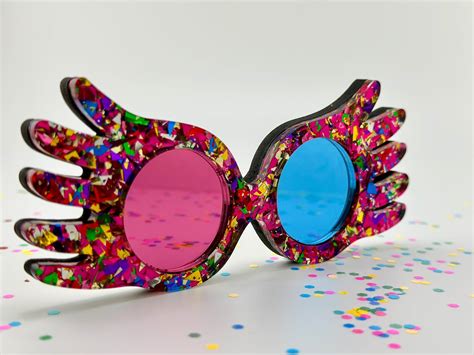 Magical Glasses Confetti And Mirrored Acrylic Ornaments For Magical