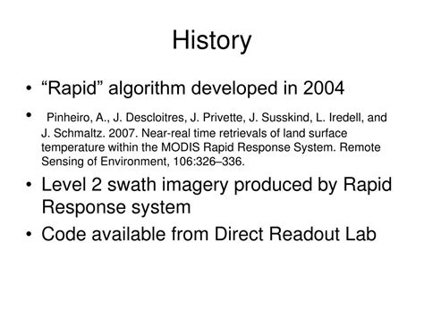 Ppt An Lst Algorithm For Land Rapid Response Powerpoint Presentation