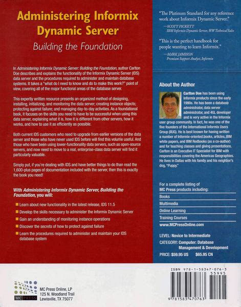 Administering Informix Dynamic Server Mc Press Bookstore