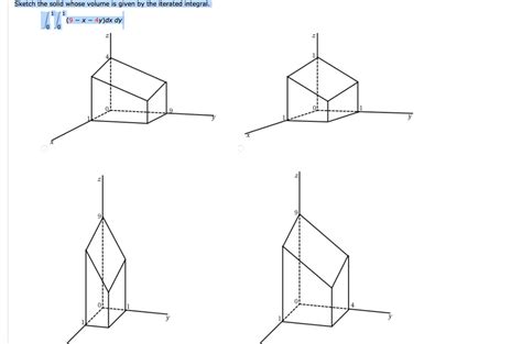 solved sketch the solid whose volume is given by the