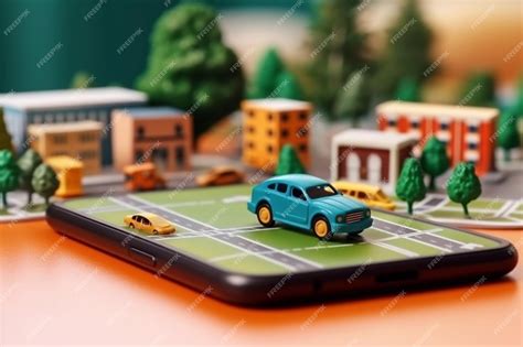 Premium Photo Mobile Direction Map Travel Gps Location Navigation Position Point Phone