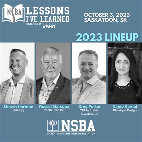 Nsbas 17th Annual Lessons Ive Learned Presented By Kpmg Oct 3 2023