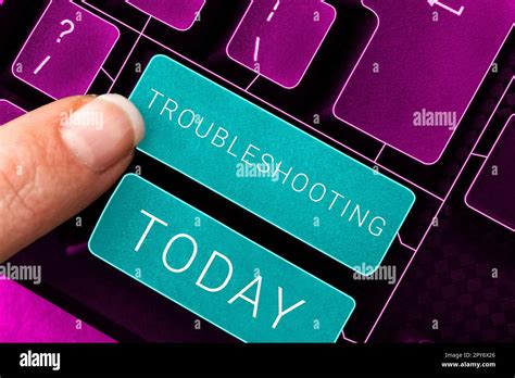 text caption presenting troubleshooting concept meaning an act of