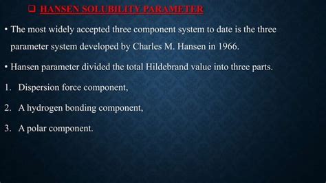 Ideal Solubility Parameter Solubility Of Drug Part 2 Pptx