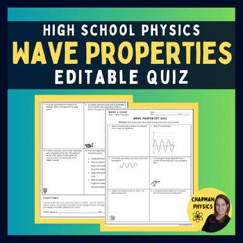 Wave Properties Quiz High Babe Physics Light Sound And Waves Unit