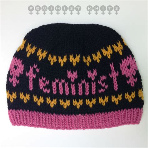 Hand Knit Feminist Hat From Feminist Knits Hand Knitting Knitting