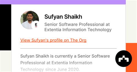 sufyan shaikh senior software professional at extentia information
