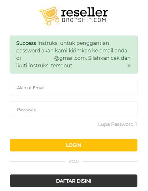 Cara Reset Password