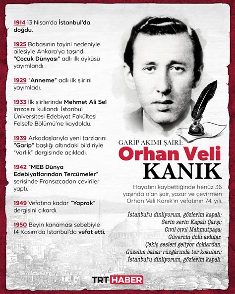 Garip Akımı şairi Orhan Veli Kanık Son Dakika Haberleri