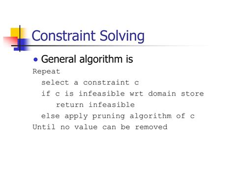 Ppt Constraint Programming Overview And Applications Powerpoint Presentation Id9092099